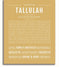 Tallulah | Name Art Print – Name Stories