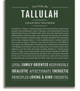 Tallulah | Name Art Print – Name Stories