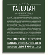 Tallulah | Name Art Print – Name Stories