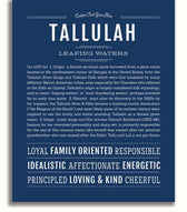 Tallulah | Name Art Print – Name Stories