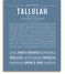 Tallulah | Name Art Print – Name Stories