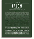 Talon | Name Art Print – Name Stories