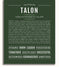 Talon | Name Art Print – Name Stories