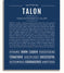 Talon | Name Art Print – Name Stories