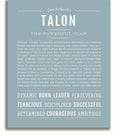 Talon | Name Art Print – Name Stories