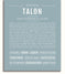 Talon | Name Art Print – Name Stories
