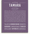 Tamara Personalized Name Meaning Art Prints – Name Stories