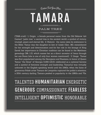 Tamara | Name Art Print – Name Stories