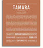 Tamara Personalized Name Meaning Art Prints – Name Stories