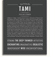 Tami | Name Art Print – Name Stories