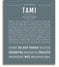 Tami Personalized Name Meaning Art Prints – Name Stories
