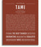 Tami Personalized Name Meaning Art Prints – Name Stories