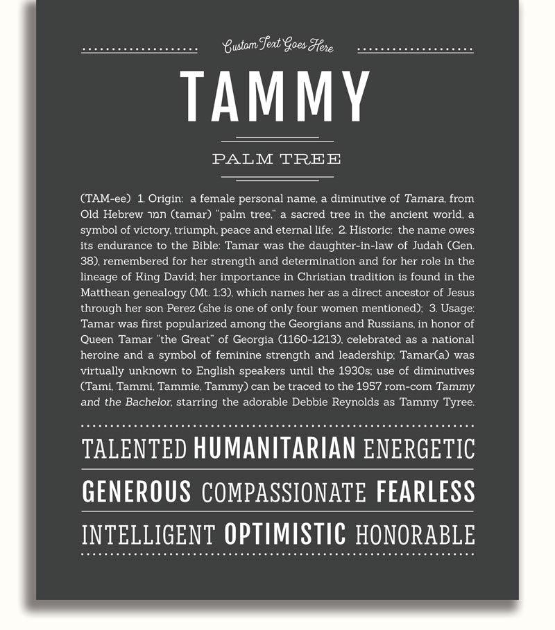 Tammy Personalized Name Meaning Art Prints – Name Stories