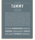 Tammy Personalized Name Meaning Art Prints – Name Stories