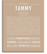 Tammy Personalized Name Meaning Art Prints – Name Stories