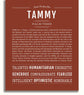 Tammy Personalized Name Meaning Art Prints – Name Stories