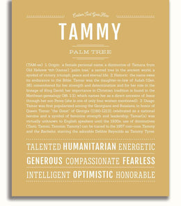 Tammy Personalized Name Meaning Art Prints – Name Stories
