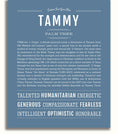Tammy Personalized Name Meaning Art Prints – Name Stories