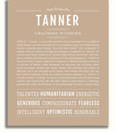Tanner | Name Art Print – Name Stories