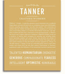 Tanner | Name Art Print – Name Stories