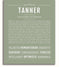 Tanner Personalized Name Meaning Art Prints – Name Stories