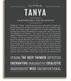 Tanya | Name Art Print – Name Stories