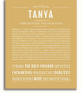 Tanya | Name Art Print – Name Stories