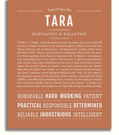 Tara Personalized Name Meaning Art Prints – Name Stories