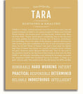 Tara | Name Art Print – Name Stories