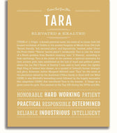 Tara | Name Art Print – Name Stories