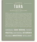Tara Personalized Name Meaning Art Prints – Name Stories