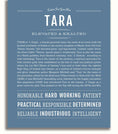 Tara | Name Art Print – Name Stories