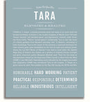 Tara Personalized Name Meaning Art Prints – Name Stories