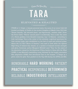 Tara | Name Art Print – Name Stories