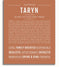 Taryn | Name Art Print – Name Stories