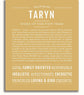 Taryn | Name Art Print – Name Stories