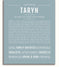 Taryn | Name Art Print – Name Stories