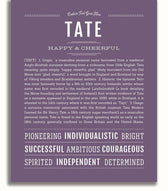 Tate | Name Art Print – Name Stories