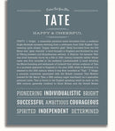 Tate | Name Art Print – Name Stories