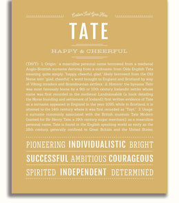 Tate | Name Art Print – Name Stories