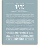 Tate | Name Art Print – Name Stories