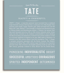 Tate | Name Art Print – Name Stories