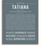 Tatiana Personalized Name Meaning Art Prints – Name Stories
