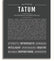 Tatum (female) | Name Art Print – Name Stories