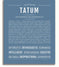 Tatum (female) | Name Art Print – Name Stories