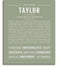 Taylor (female) | Name Art Print – Name Stories