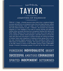 Taylor (female) | Name Art Print – Name Stories