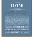 Taylor (female) | Name Art Print – Name Stories