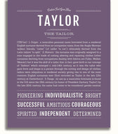 Taylor (male) | Name Art Print – Name Stories
