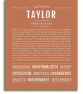Taylor (male) | Name Art Print – Name Stories